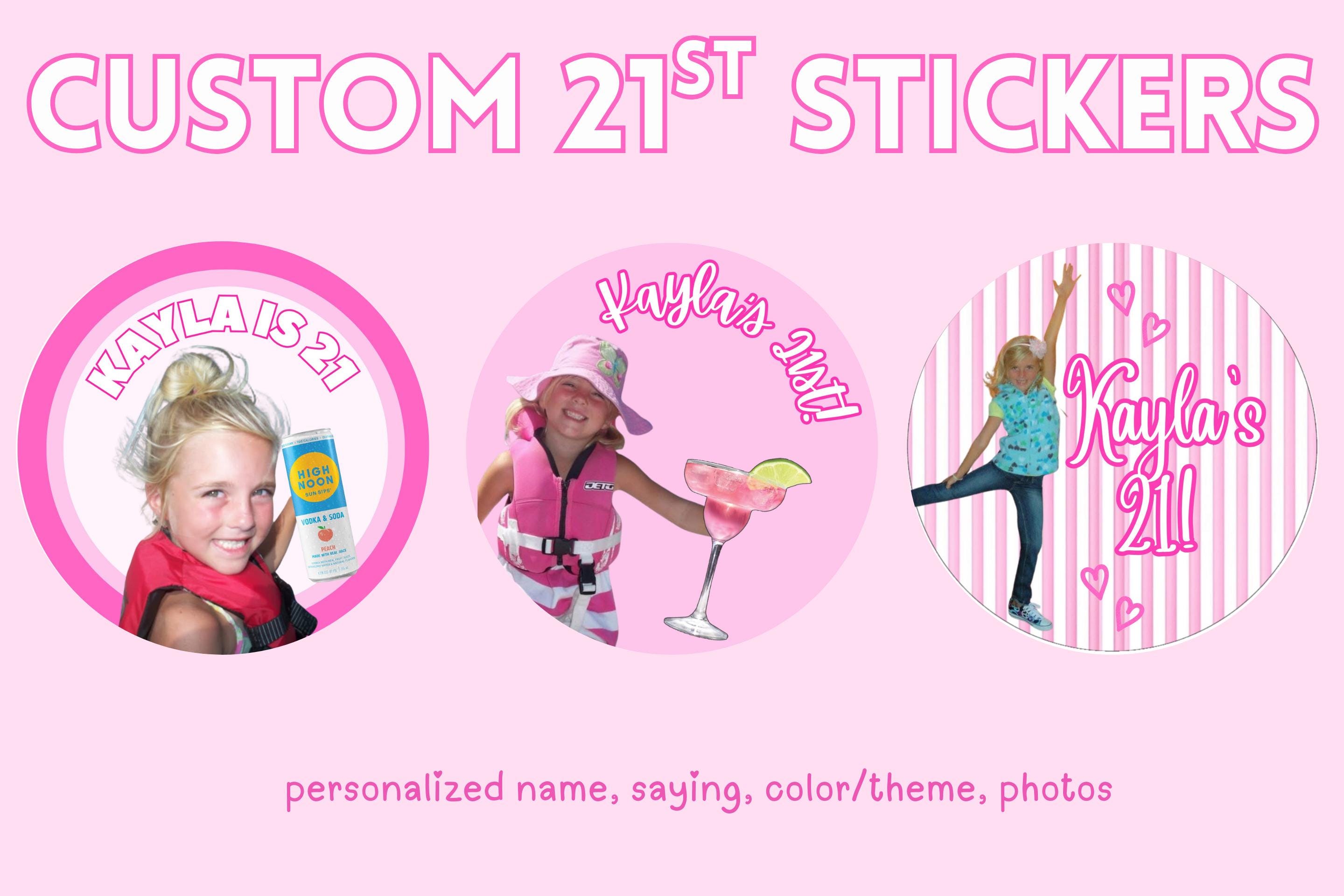 Custom 21st Birthday Stickers - Etsy