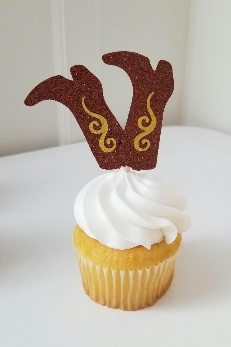 Cowgirl Boots and Hat, Cowboy Boots and Hat Cupcake Toppers - Etsy