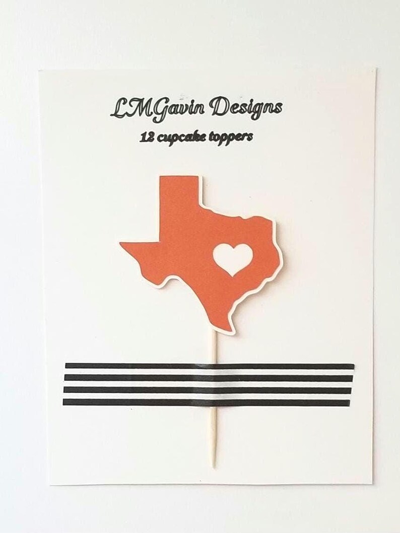 Texas Cupcake Toppers - Etsy