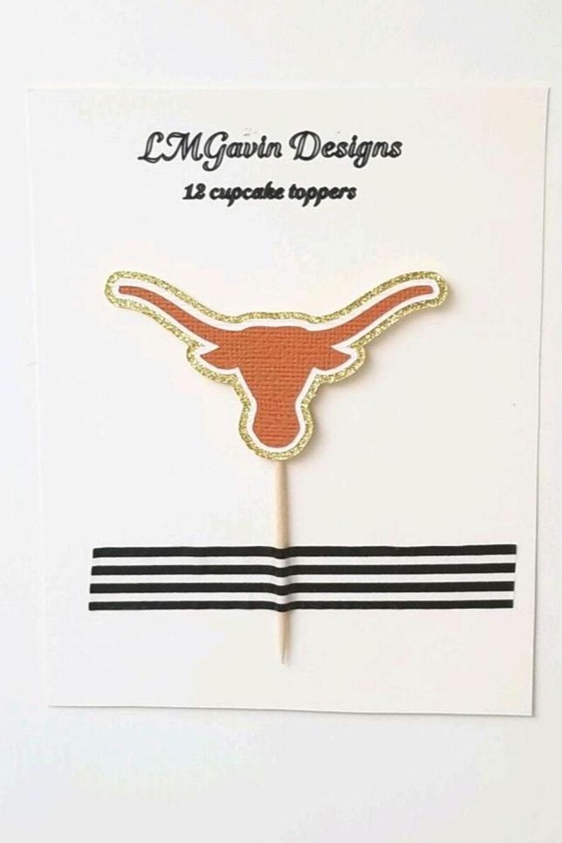 Longhorn Steer Cupcake Toppers - Etsy