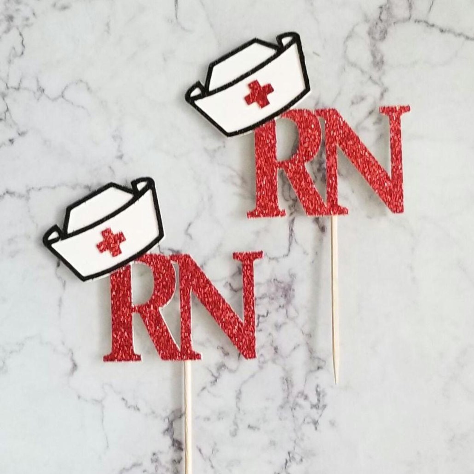 RN Cupcake Toppers, Registered Nurse Cupcake Toppers, Nurse Graduation ...