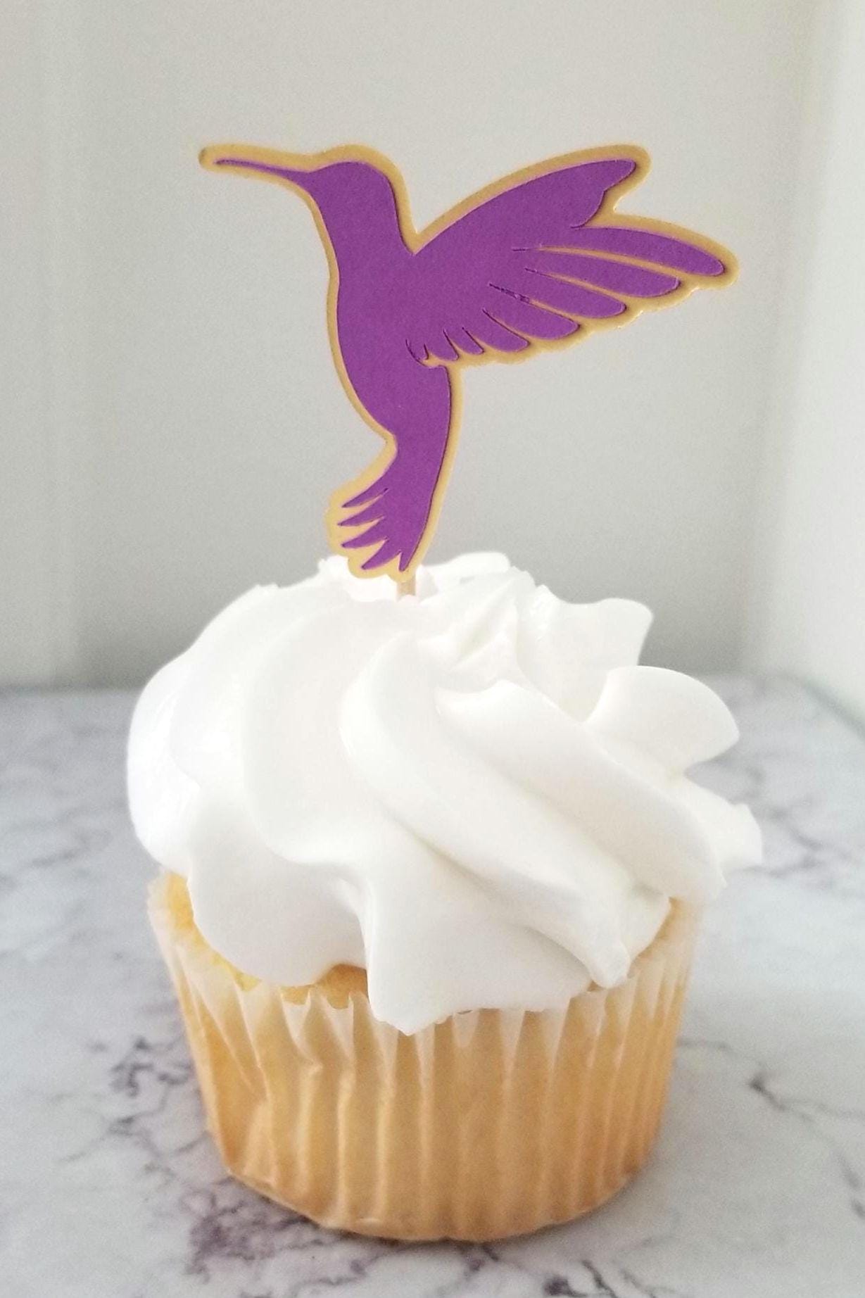 Hummingbird Cupcake Toppers - Etsy