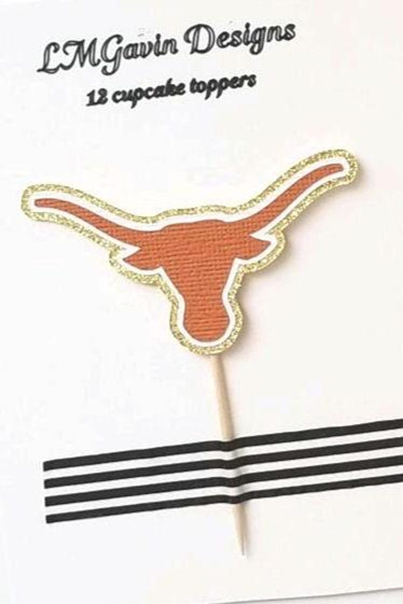 Longhorn Steer Cupcake Toppers - Etsy