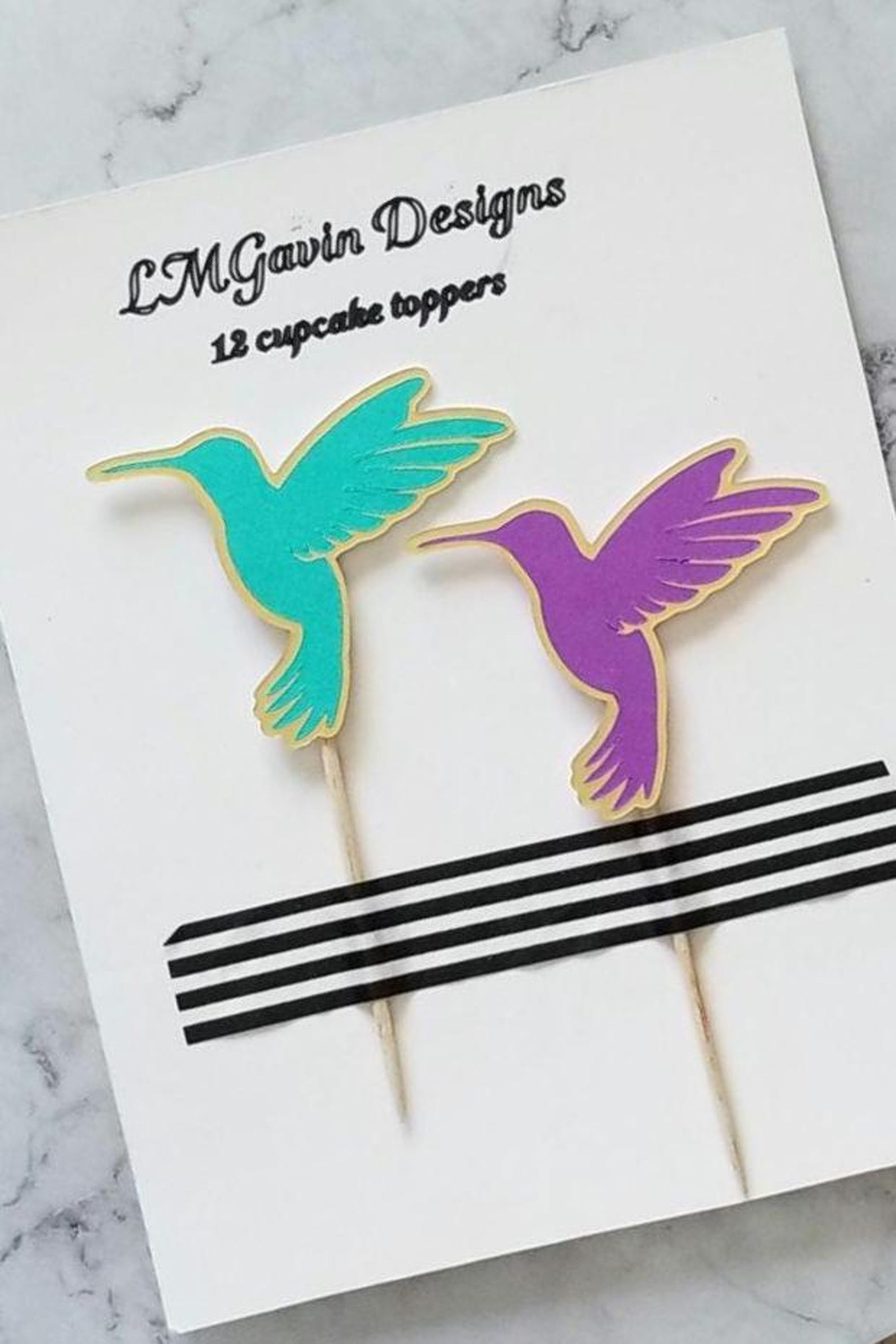Hummingbird Cupcake Toppers - Etsy