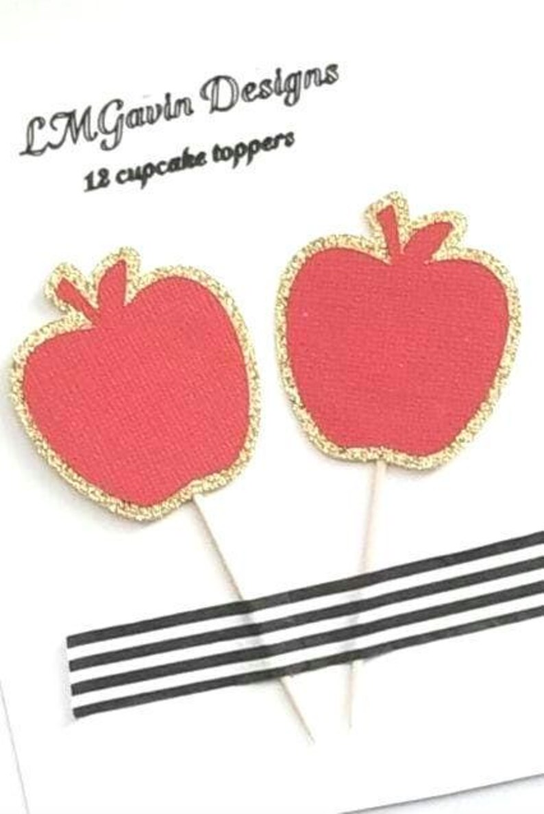 Apple Cupcake Toppers - Etsy