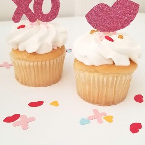 Hugs and Kisses Cupcake Toppers - Etsy