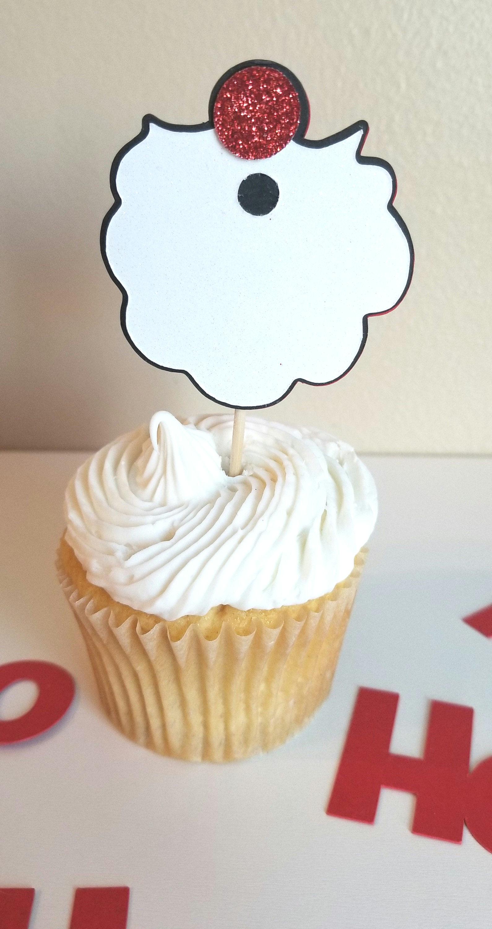 Santa and Hohoho Cupcake Toppers - Etsy