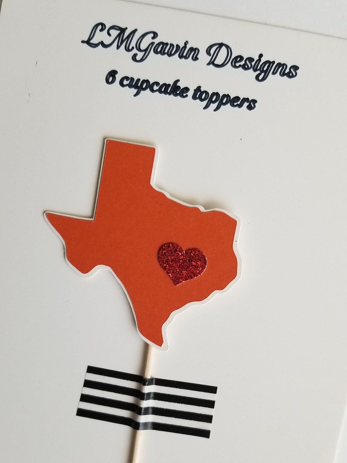 Texas Cupcake Toppers - Etsy