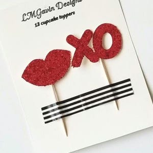 Hugs and Kisses Cupcake Toppers - Etsy