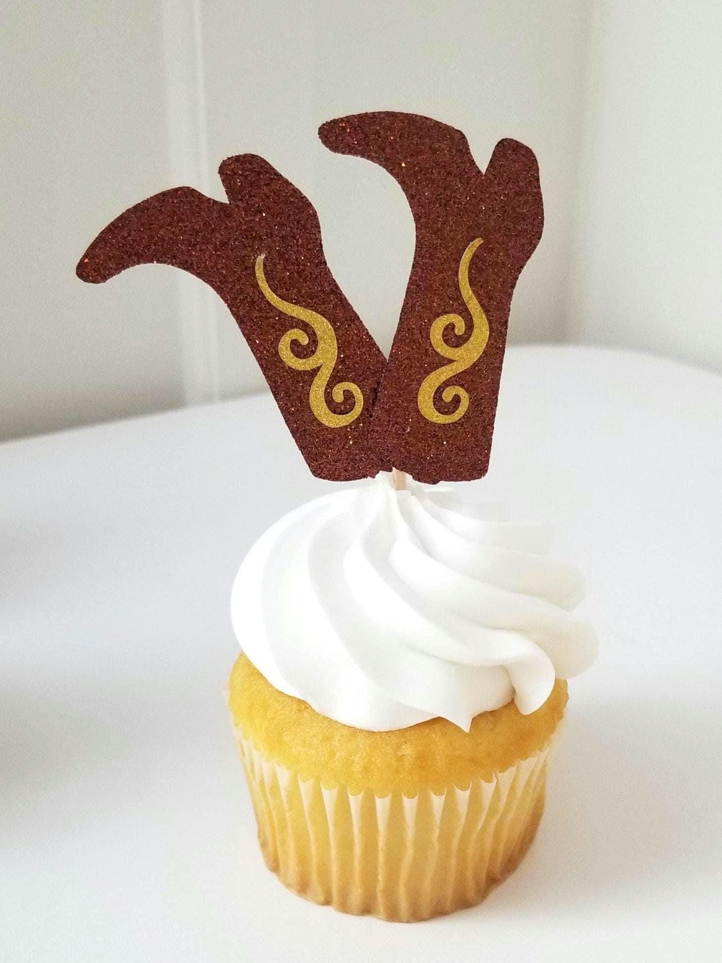 Cowgirl Boots, Cowboy Boots Cupcake Toppers - Etsy
