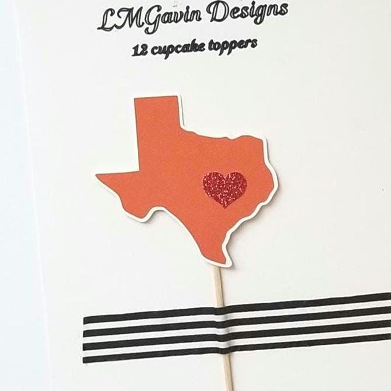 Texas Cupcake Toppers - Etsy