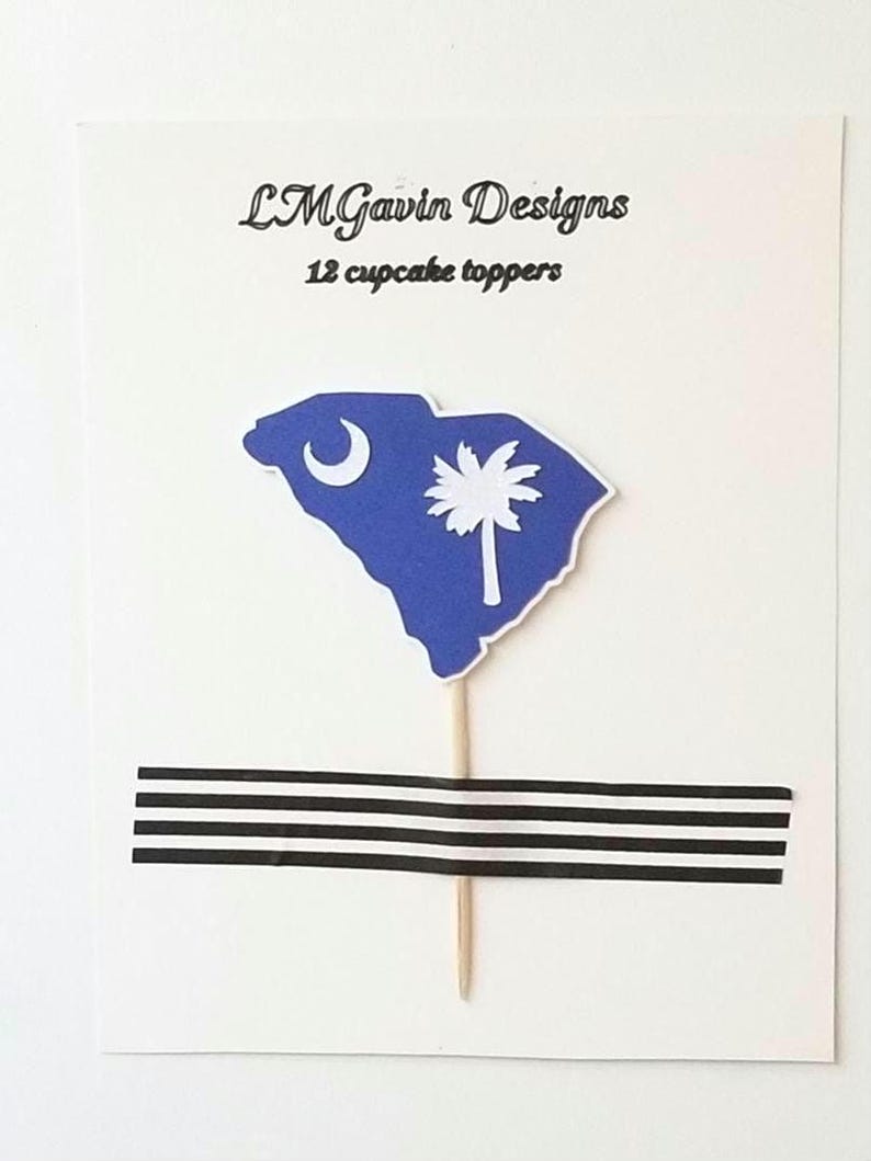 South Carolina Cupcake Toppers - Etsy