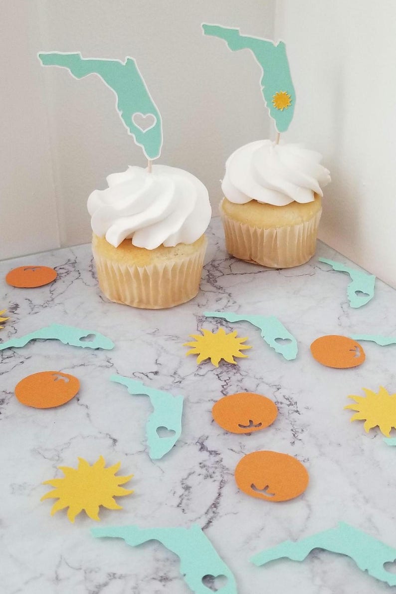 Florida Cupcake Toppers - Etsy
