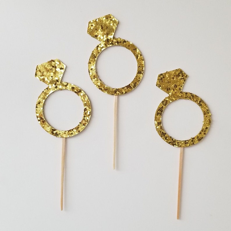 Diamond Ring Cupcake Topper - Etsy