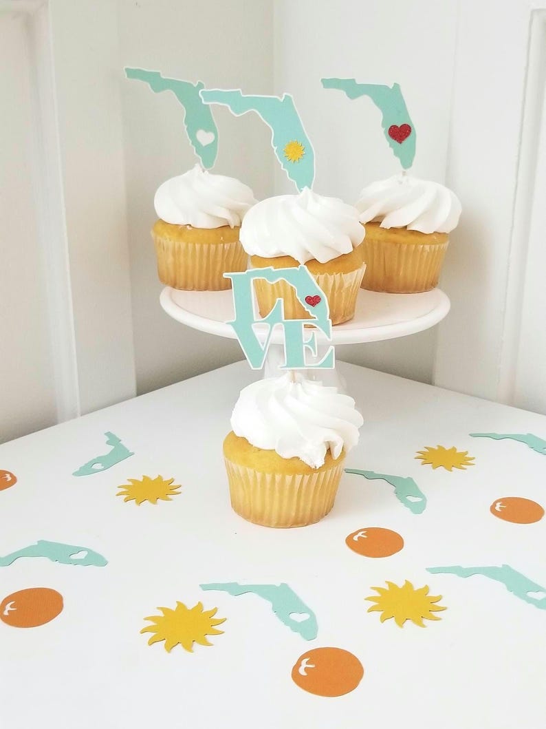 Florida Cupcake Toppers - Etsy