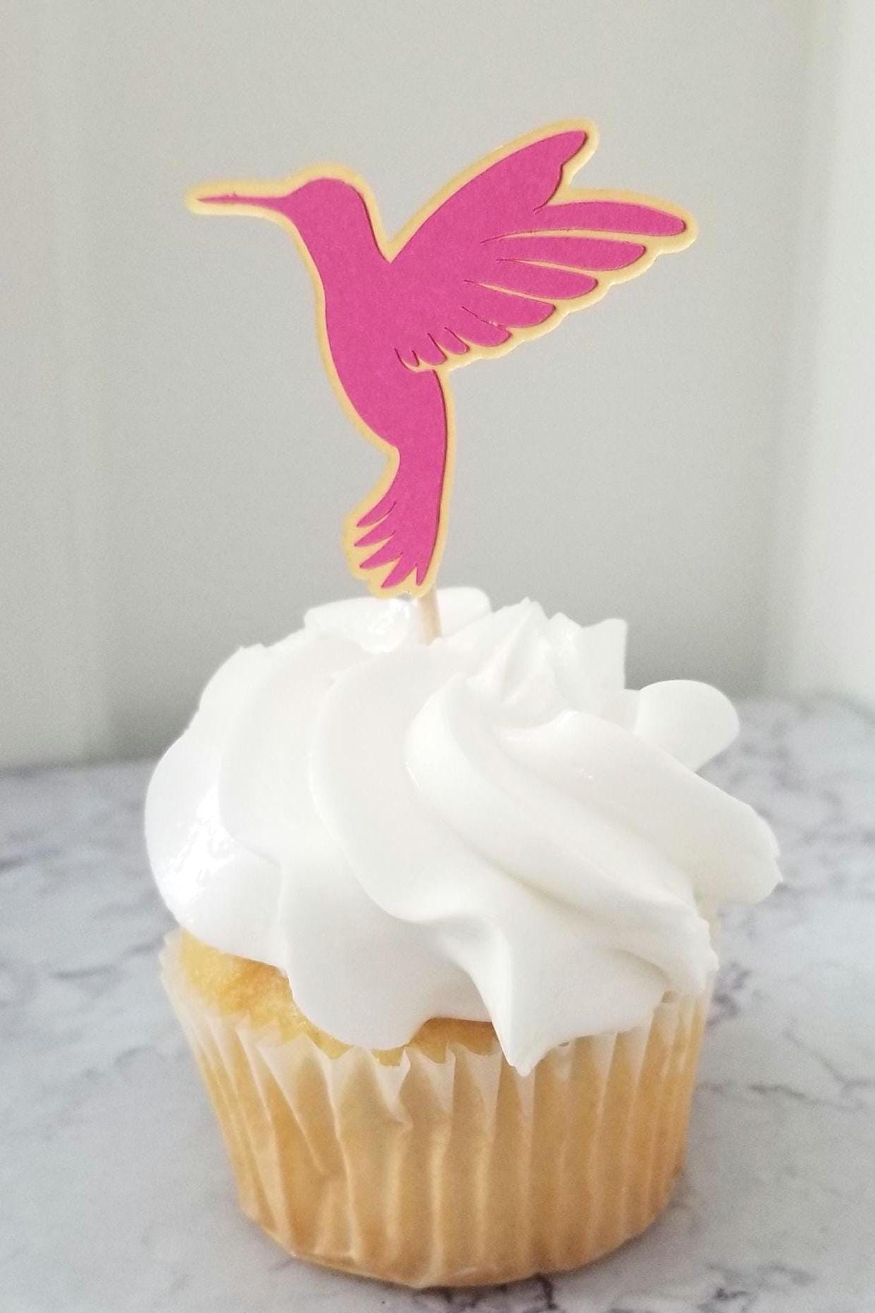 Hummingbird Cupcake Toppers - Etsy