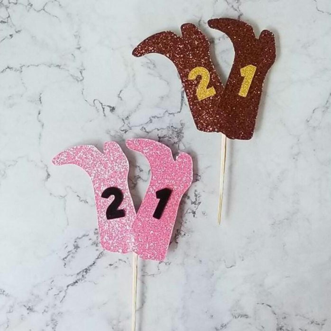 Cowgirl, Cowboy Boots Cupcake Toppers - Etsy