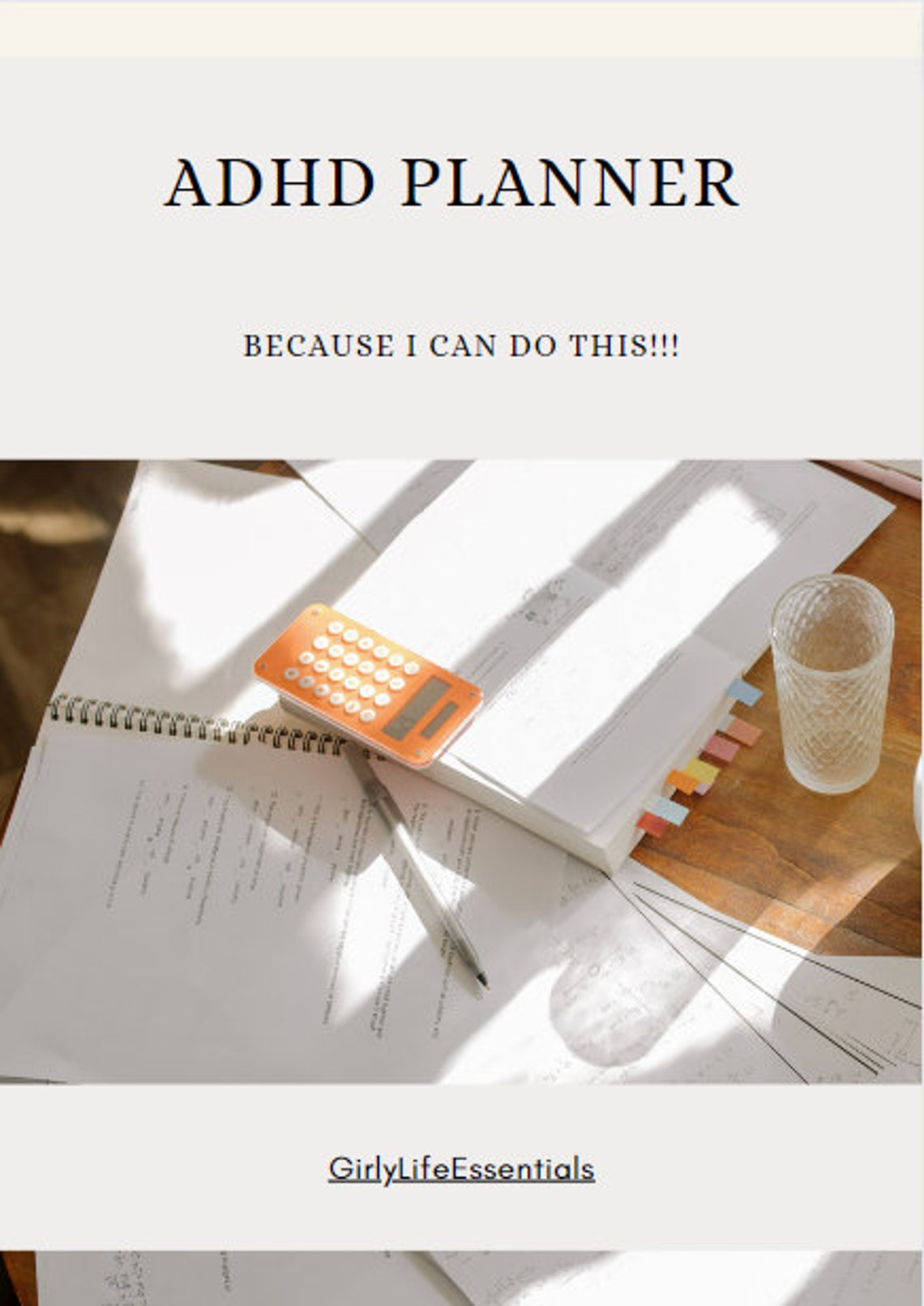 Digital or Printable ADHD Planner! Includes 12-month Calendar, Weekly ...