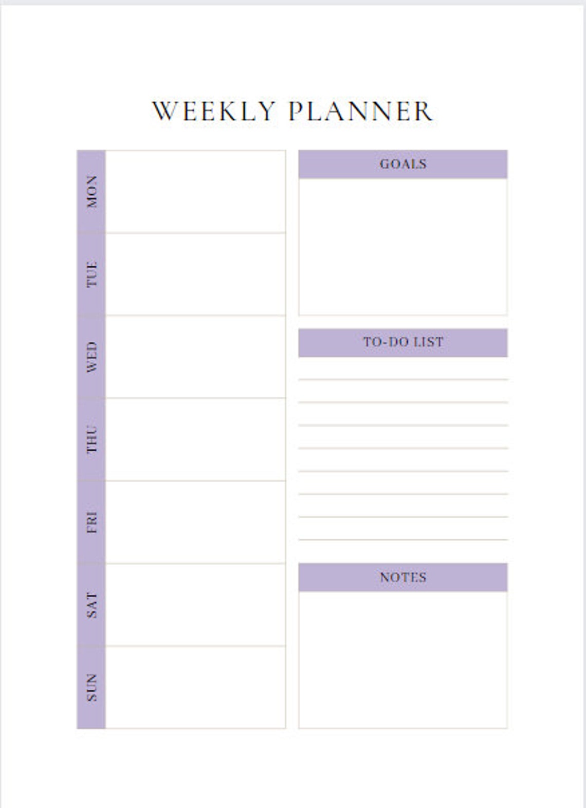 Digital or Printable ADHD Planner! Includes 12-month Calendar, Weekly ...