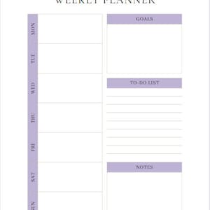 Digital or Printable ADHD Planner! Includes 12-month Calendar, Weekly ...