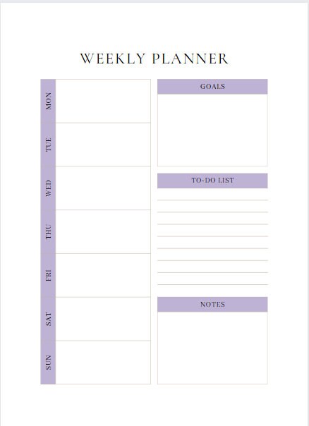 Digital or Printable ADHD Planner Includes 12-month Calendar, Weekly ...