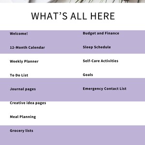 Digital or Printable ADHD Planner! Includes 12-month Calendar, Weekly ...