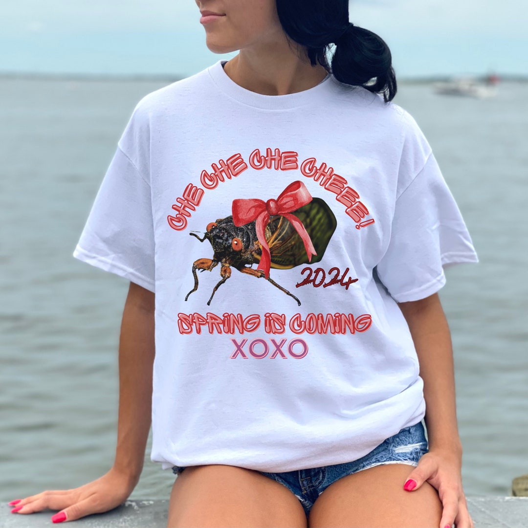 Cicada in a Bow 2024 Cotton Tee, Coquette Cicada 2024 Shirt, Cicada ...