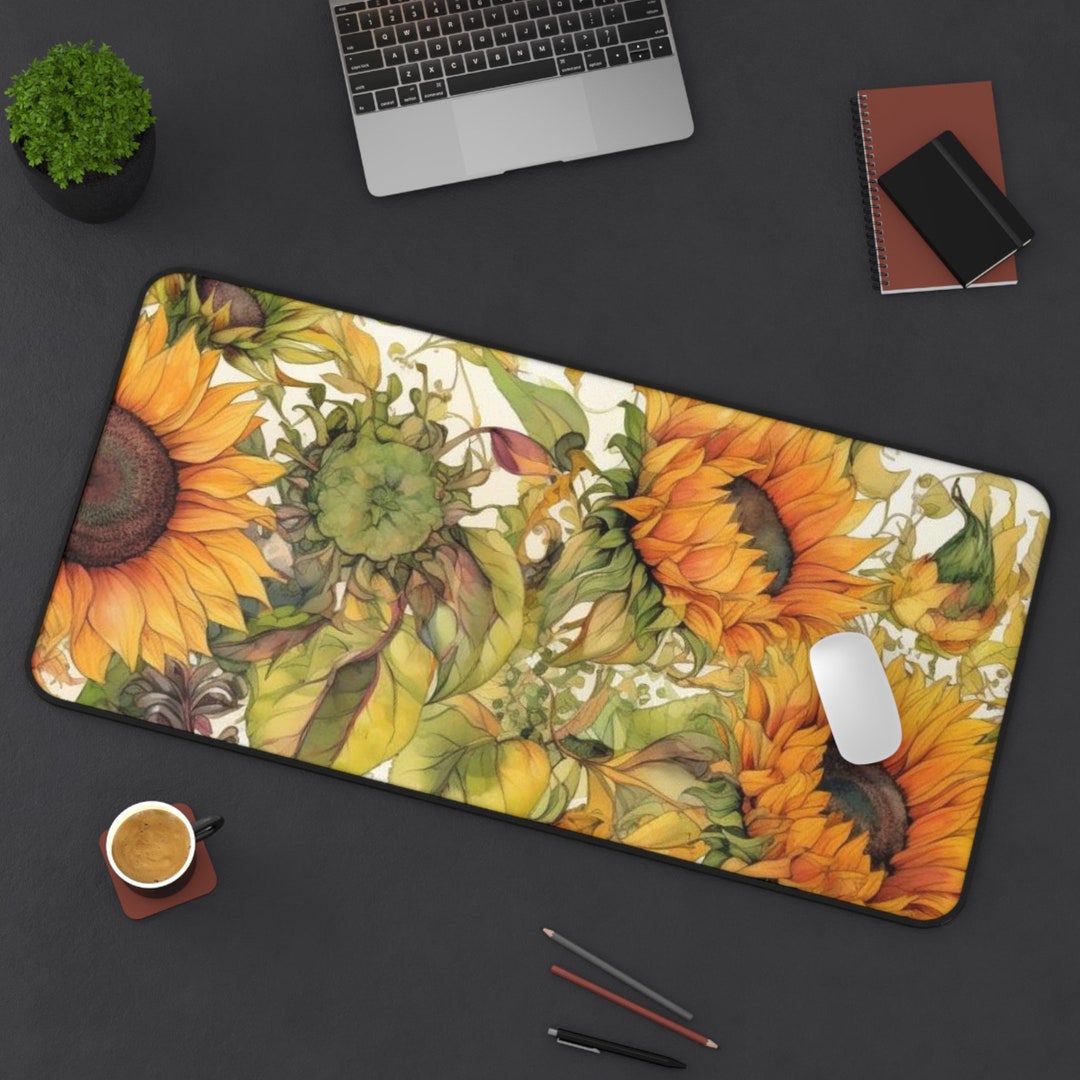 Super Sunflowers Desk Mat - Etsy