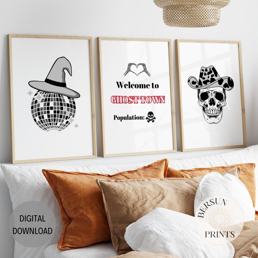 Halloween Printable Wall Art Set of 3 Halloween Spooky Prints Halloween ...