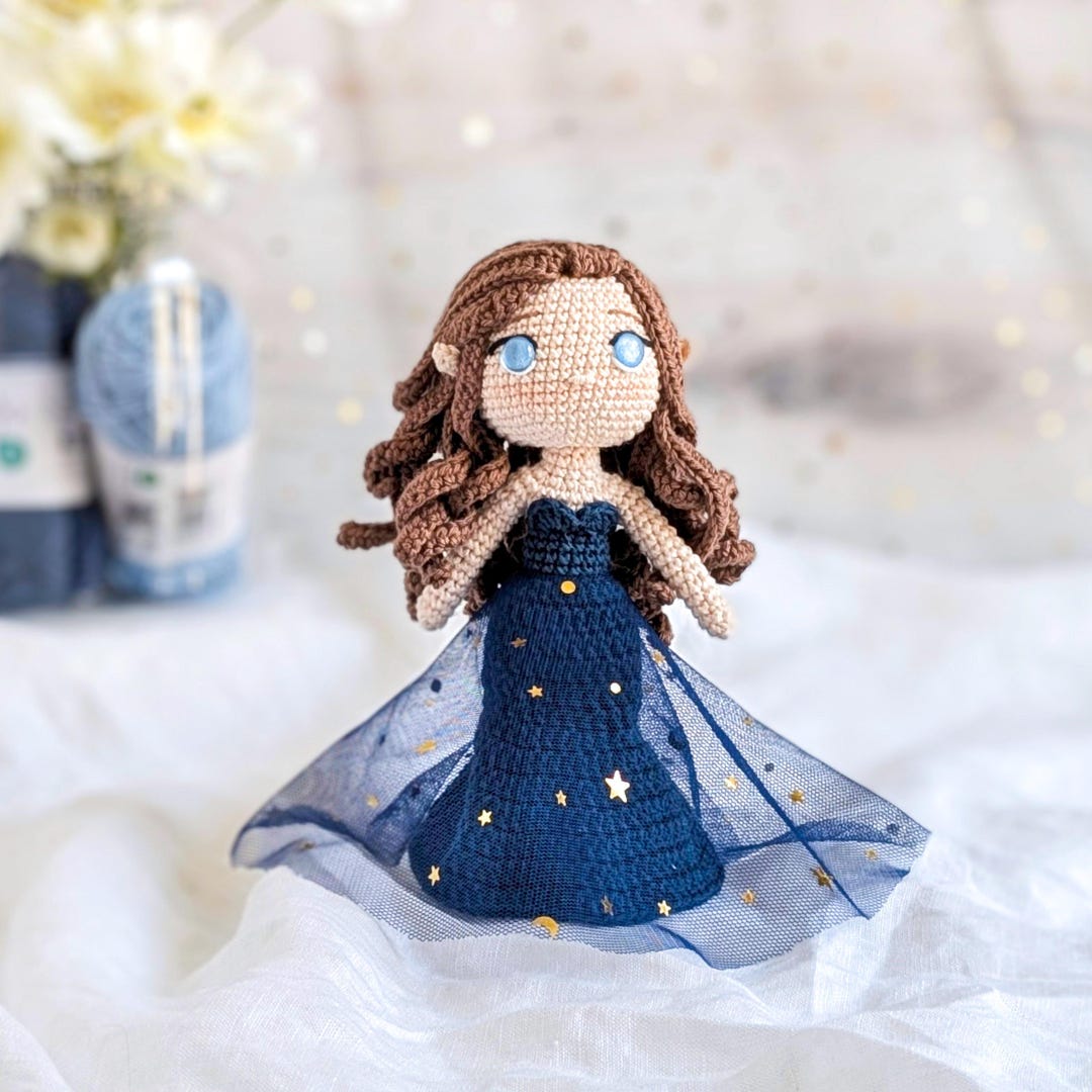 Feyre ACOTAR Crochet Pattern - Digital PDF - Amigurumi Doll - A Court ...