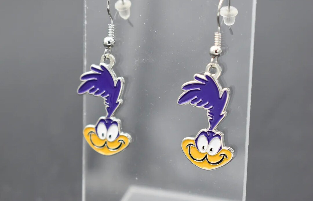 Plymouth Roadrunner Metal Earrings, Cartoon Car Jewelry - Etsy