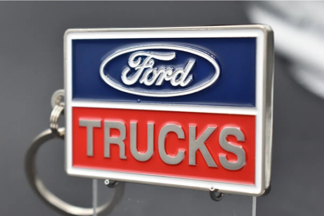 Ford Trucks Emblem Keychains. Single Sided,3mm Thick Painted Metal ...