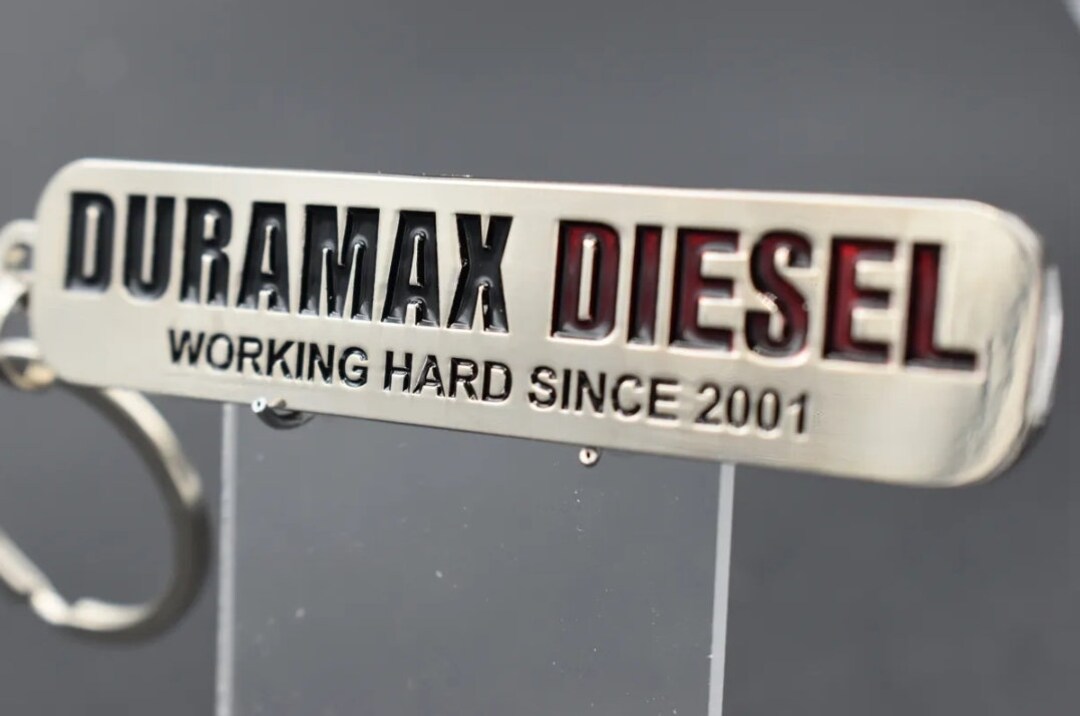 Duramax Diesel "working Hard Since 2001" Emblem Keychains. Single Sided ...
