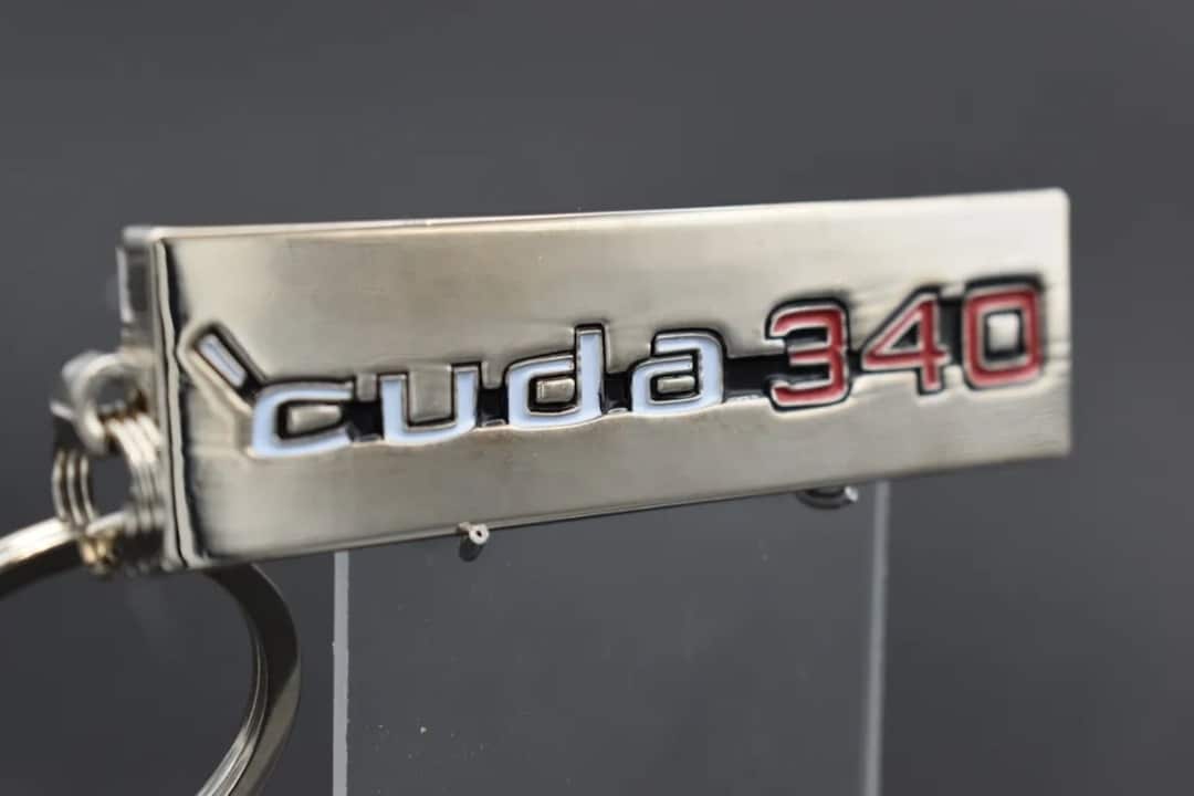 Plymouth Cuda 340 Emblem Keychains. Single Sided, 3mm Thick Painted ...
