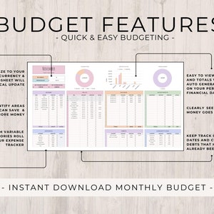 Simple Monthly Budget Spreadsheet | Google Sheets Budget Template ...