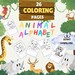 26 Animal Coloring Pages Alphabet Game, Personalized Book, ABC Baby ...