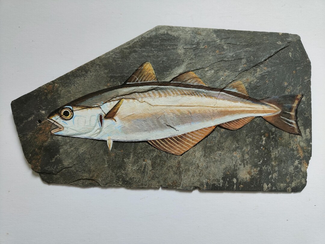Pollock Fish Painting on Cornish Slate - Etsy