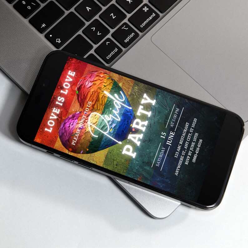 Vibrant Digital Pride Party Invitation Template, Editable LGBTQ, Event ...