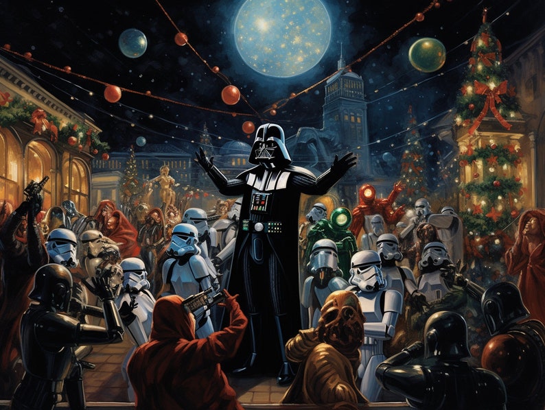 Darth Vader Celebrating Christmas 20 Oz Skinny Tumbler Sublimation ...