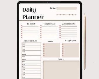 Elegant Daily Planner, Digital Daily Planner, Digital Download, Daily ...