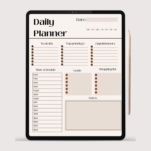 Elegant Daily Planner, Digital Daily Planner, Digital Download, Daily ...