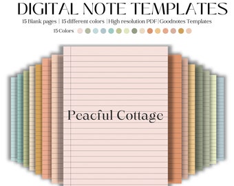 Digital Note Paper Templates, Templates Notetaking, Digital Notepad ...