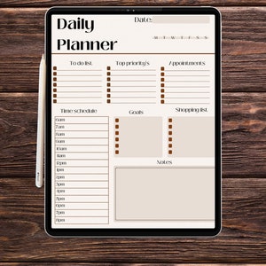 Elegant Daily Planner, Digital Daily Planner, Digital Download, Daily ...