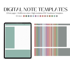 Digital Note Template, Cornell Notes, Student Note Taking, Digital ...