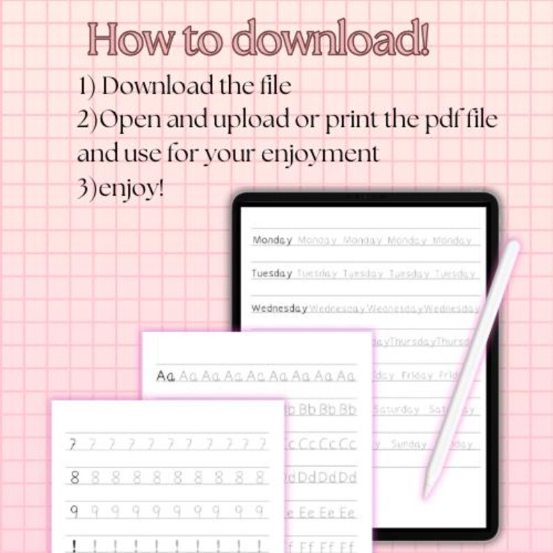 Hand Written Font Practice Cozy Fonts Digital Note Taking Cute ...