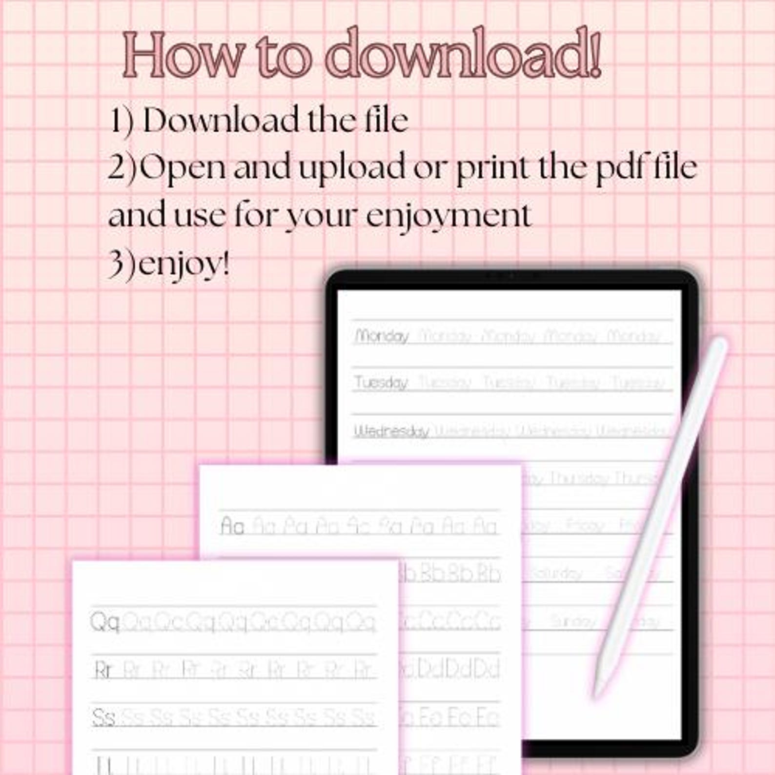 Hand Written Font Practice Cozy Fonts Digital Note Taking Cute ...