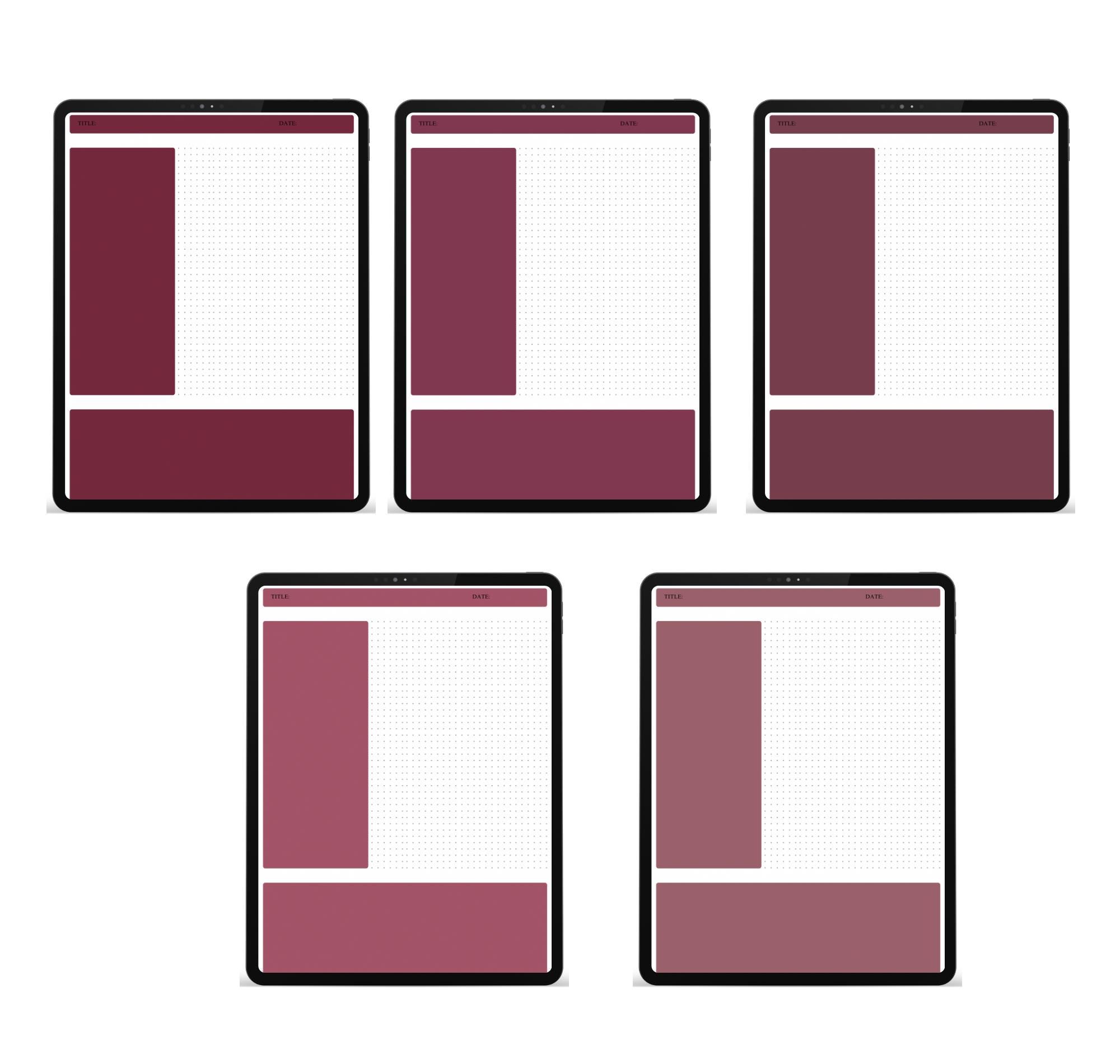 Digital Note Template, Cornell Notes, Student Note Taking, Digital ...