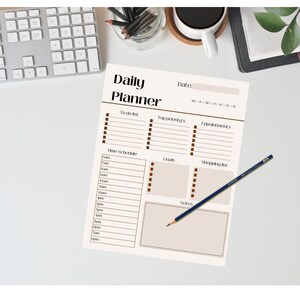 Elegant Daily Planner, Digital Daily Planner, Digital Download, Daily ...