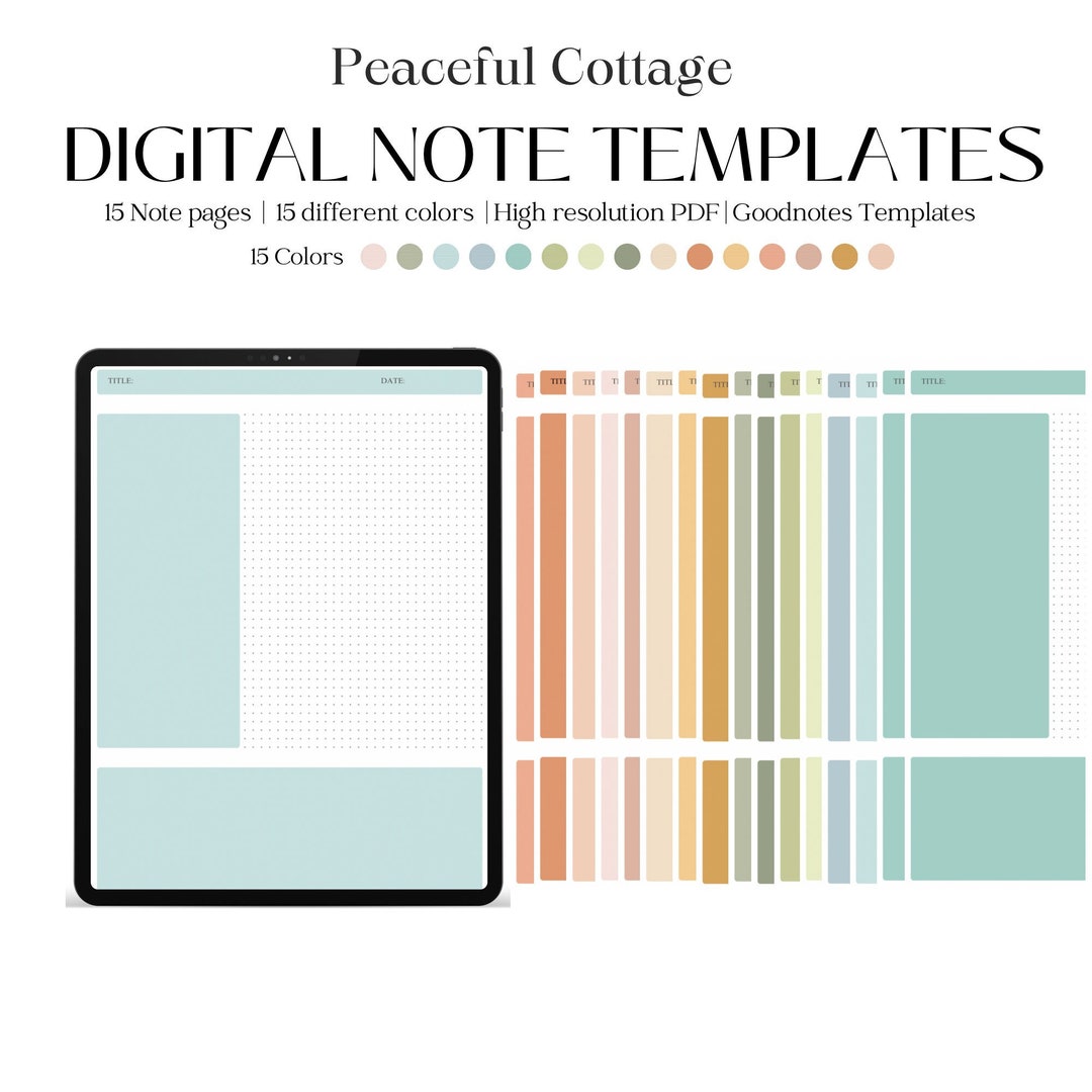 Digital Note Template, Cornell Notes, Student Note Taking, Digital ...