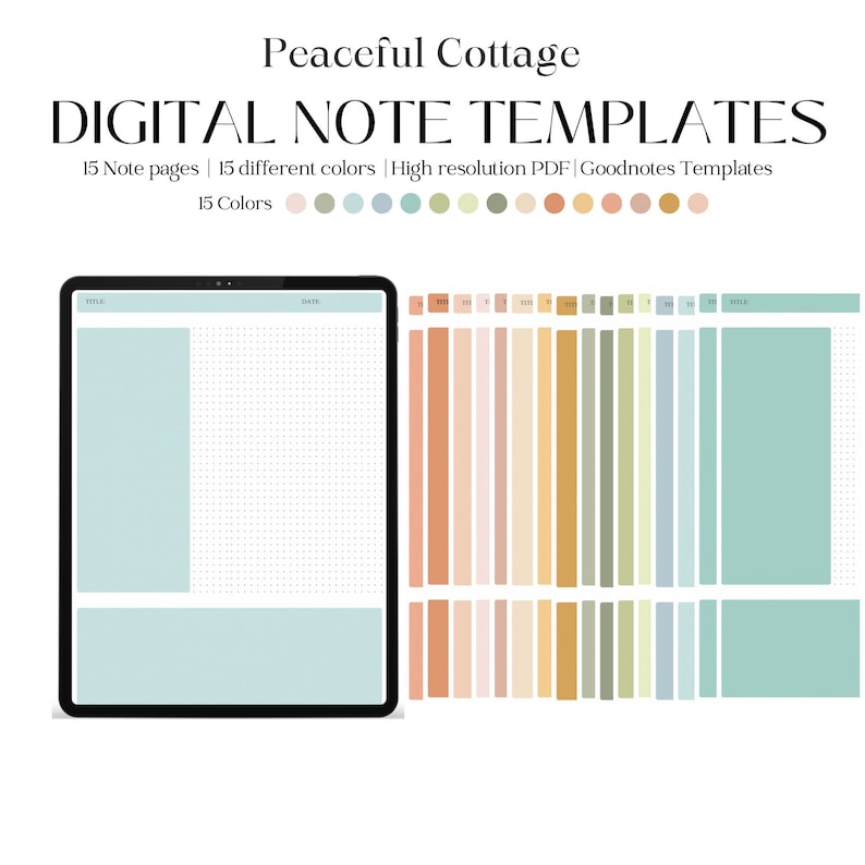 Digital Note Template, Cornell Notes, Student Note Taking, Digital ...